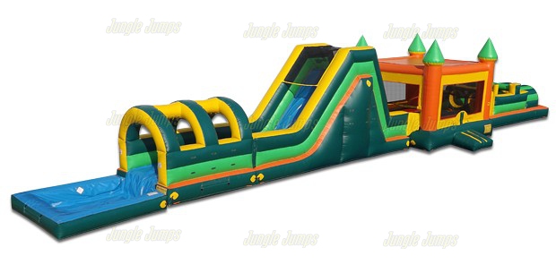 Jump Slide Obstacle with Slip-n-Slide - JungleJumps