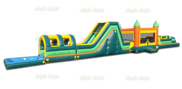Jump Slide Obstacle with Slip-n-Slide - JungleJumps